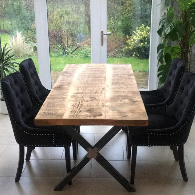 Rustic Industrial Canadian Timber Dining Table – TRL Handmade Furniture