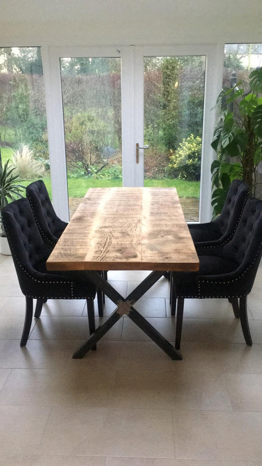 Rustic Industrial Canadian Timber Dining Table – TRL Handmade Furniture